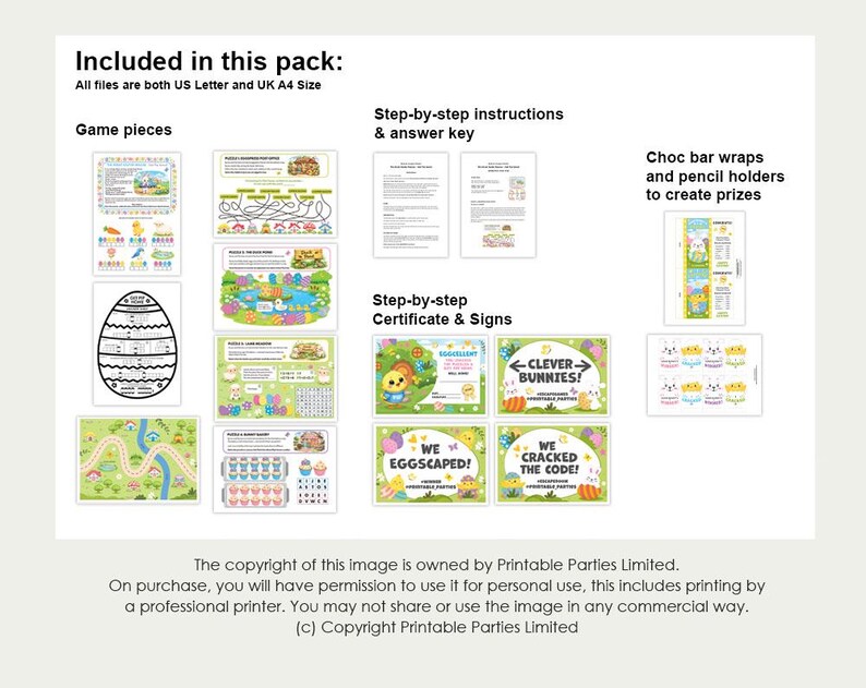 Printable Easter Escape Room, Classroom Easter Game, Print and Play ...