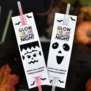 Printable Halloween Gift for Kids Glow Stick Holder | Non-candy ...