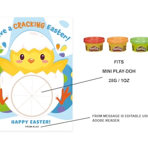 Play Dough Easter Gift Card | Printable Class Easter Gifts | Non-candy ...
