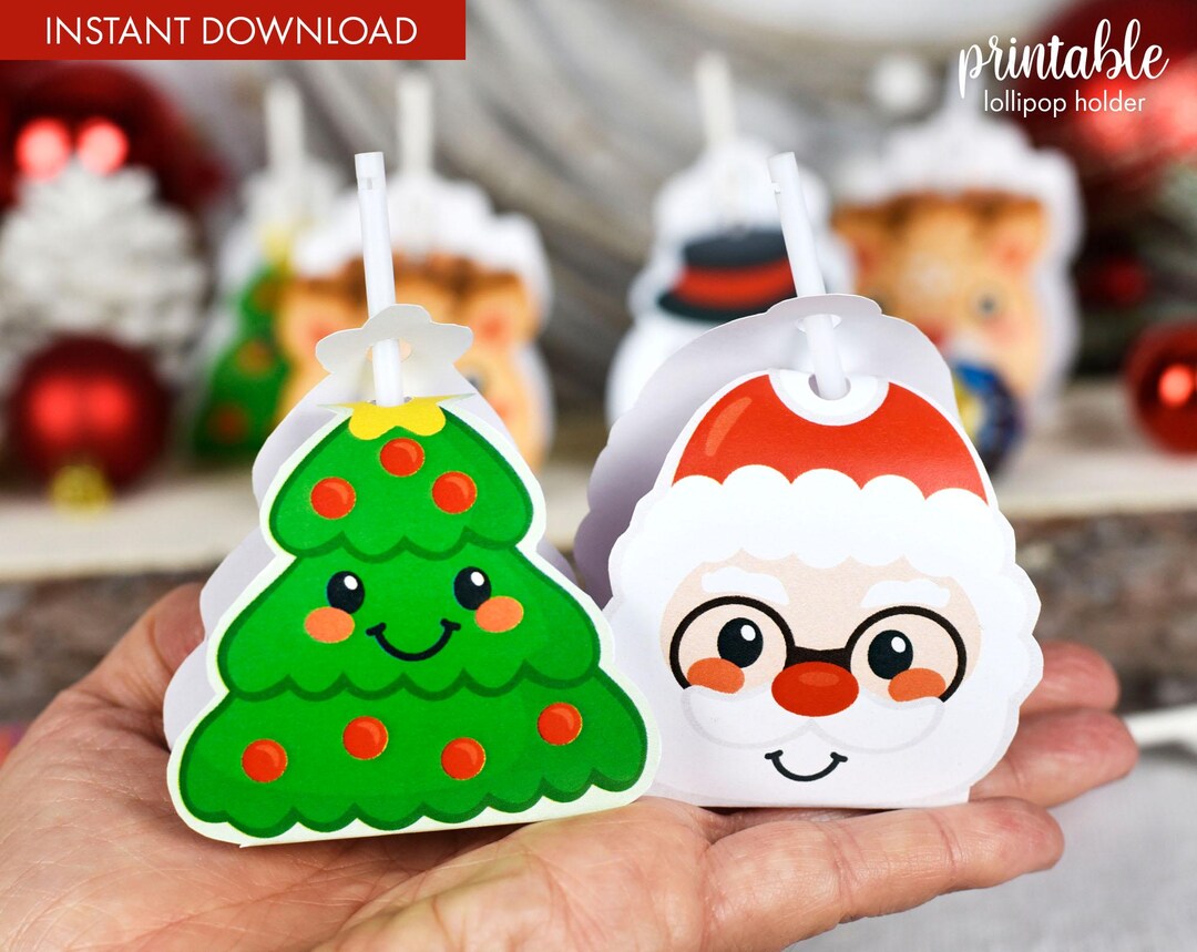 Cute Printable Christmas Lollipop Holders | Classroom Gift | Christmas ...