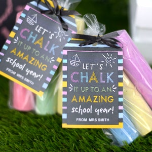 Printable Personalised Chalk Tag | End of Term Gift | Teacher Gift to ...