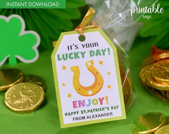 St Patricks Day Printable Gift Tag | Printable Kids Gift | St Patricks ...