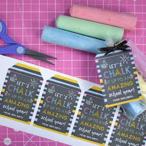 Printable Personalised Chalk Tag | End of Term Gift | Teacher Gift to ...