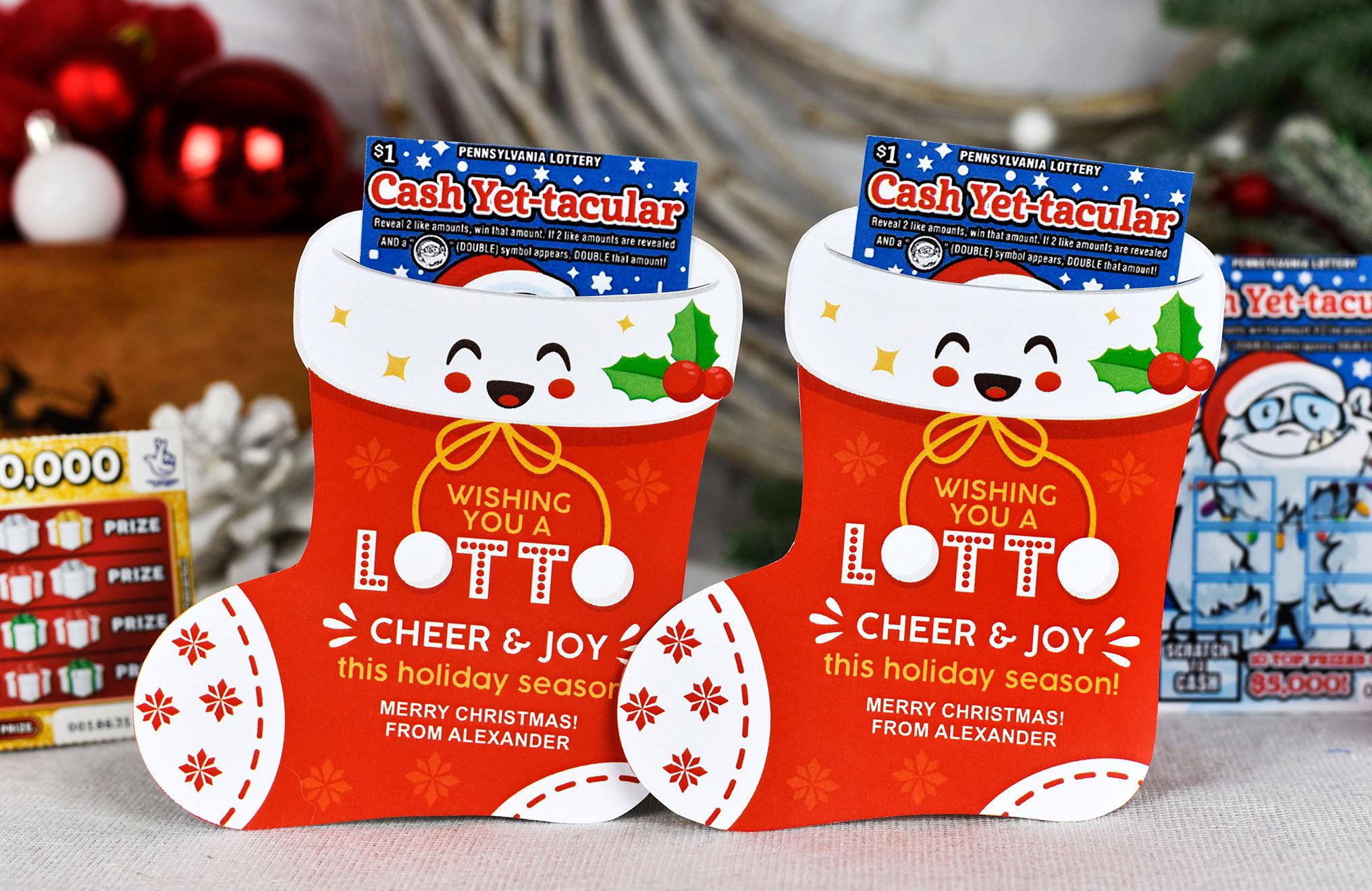 Printable Christmas Lotto Ticket Holder: Stocking Stuffer (PDF) - Etsy