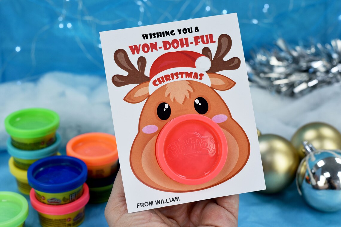 Printable Christmas Play Dough Holders: Holiday Classroom Gifts (8 ...