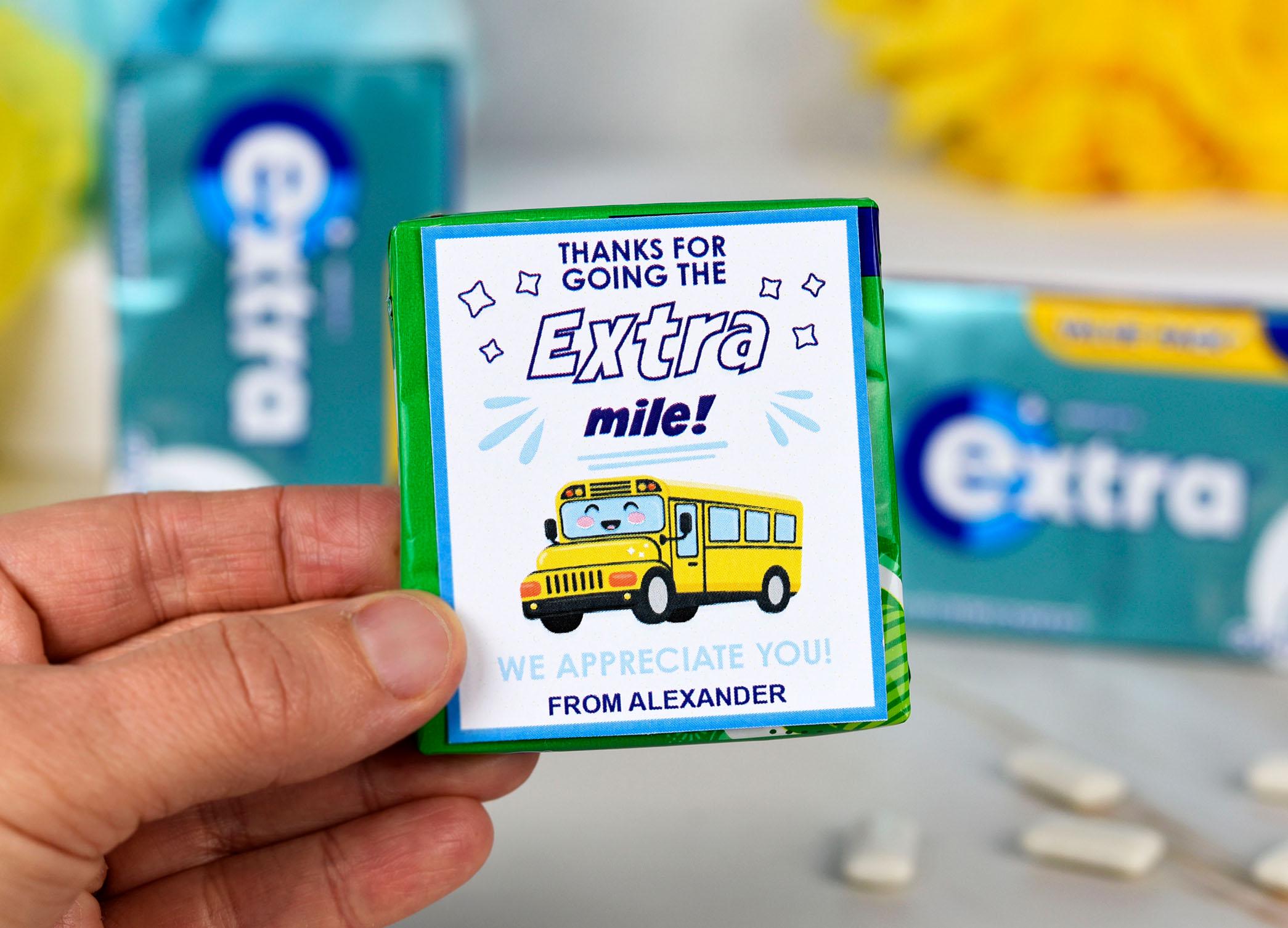 Bus Driver Appreciation Gift Tag: Candy Gram Printable (PDF) - Etsy