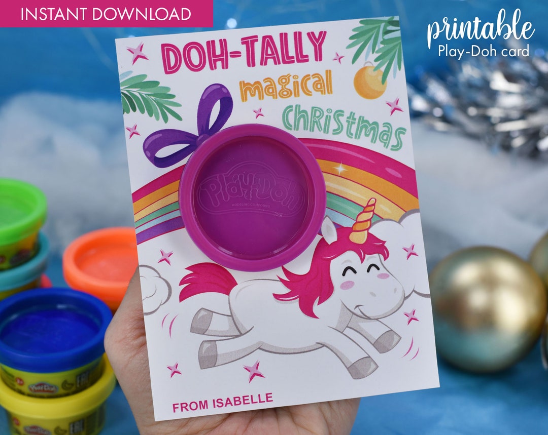 Play Dough Christmas Gift Card | Printable Class Holiday Gifts Non ...