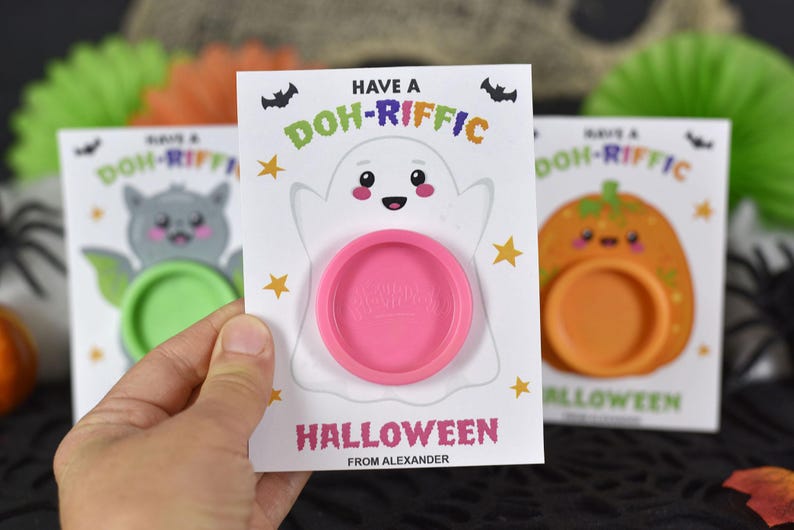 Halloween Play Dough Gift Card: Printable Classmate Favor (PDF) - Etsy