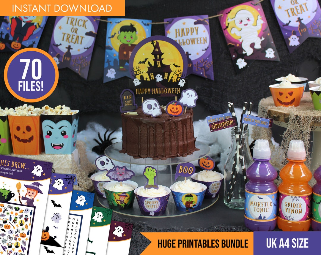 Printable Halloween Party Package Digital Downloads Halloween Party ...