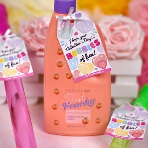 Valentines Bubble Wand Tags | Printable Class Mates Gift | Bubble Wand ...