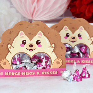Printable Valentines Hedgehog Treat Wrap Class Mates Gift Small Gift ...