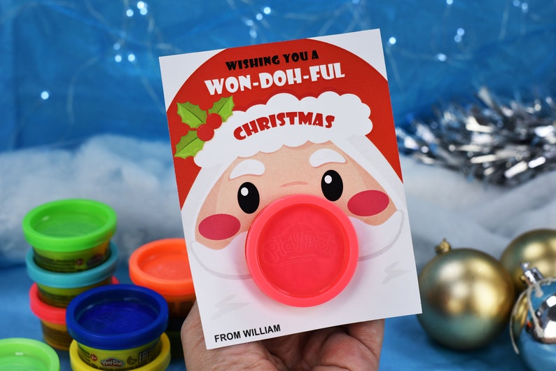 Printable Christmas Play Dough Holders: Holiday Classroom Gifts (8 ...