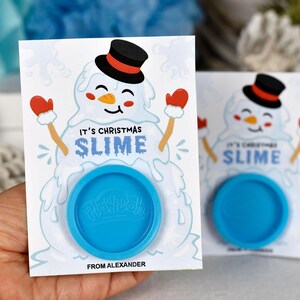 Printable Christmas Snowman Slime Holder Christmas Slime Gift Tag for ...