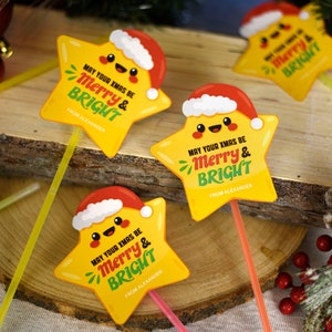 Printable Christmas Glow Stick Tag | Classroom Gift | Christmas Favor ...