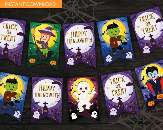 Printable Halloween Party Bunting | Digital Download | Halloween Party ...