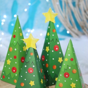 Printable Christmas Tree Gift Box Template (digital Download) - Etsy