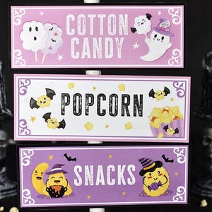 Printable Halloween Movie Night Printables | Halloween Concession Signs ...