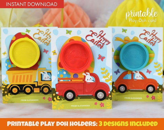 Printable Easter Play-Doh Gift Cards Car Design Pack of 3 | Class ...
