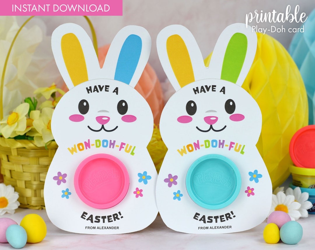 Easter Play-doh Gift Card Printable Class Easter Gifts - Etsy