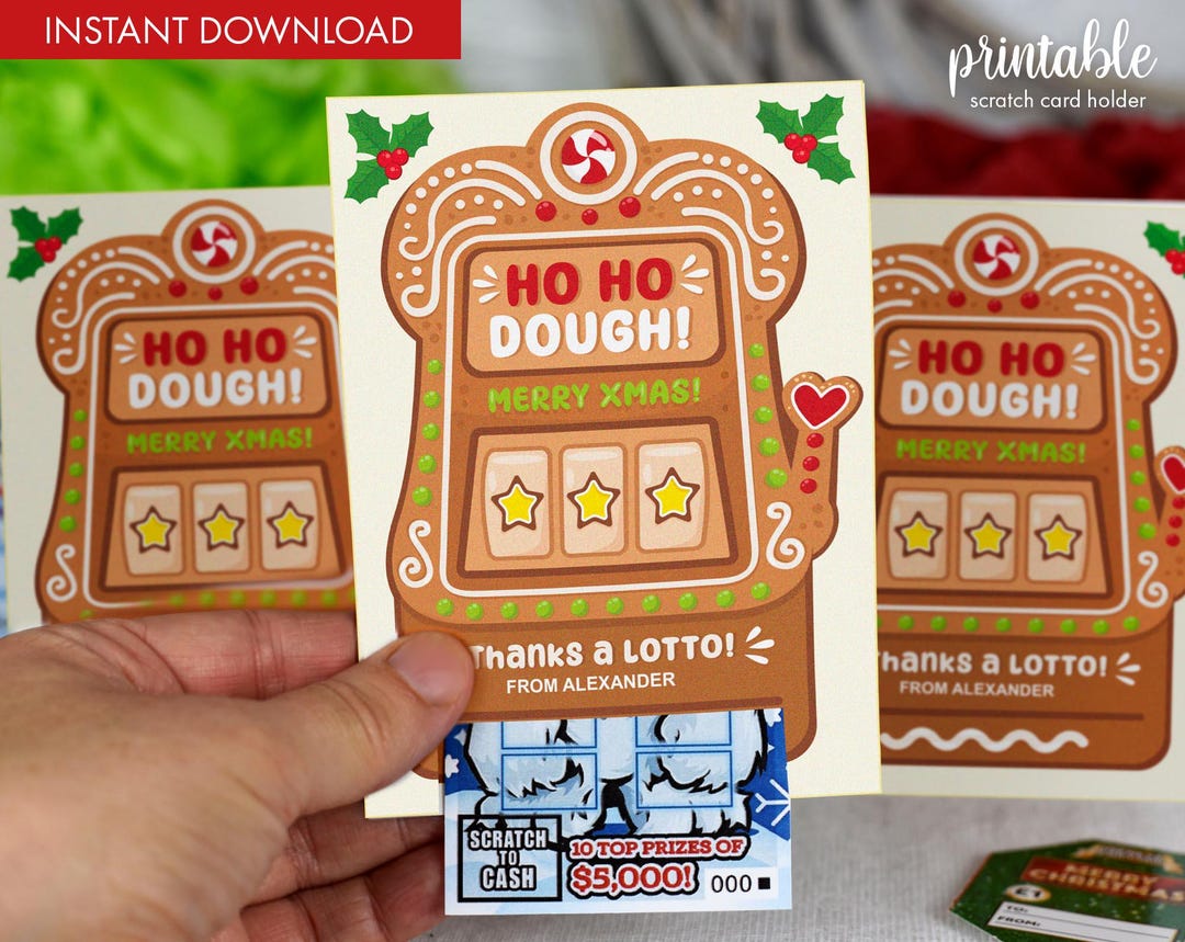 Printable Christmas Lotto Scratch Card Holder | Teacher Appreciation ...