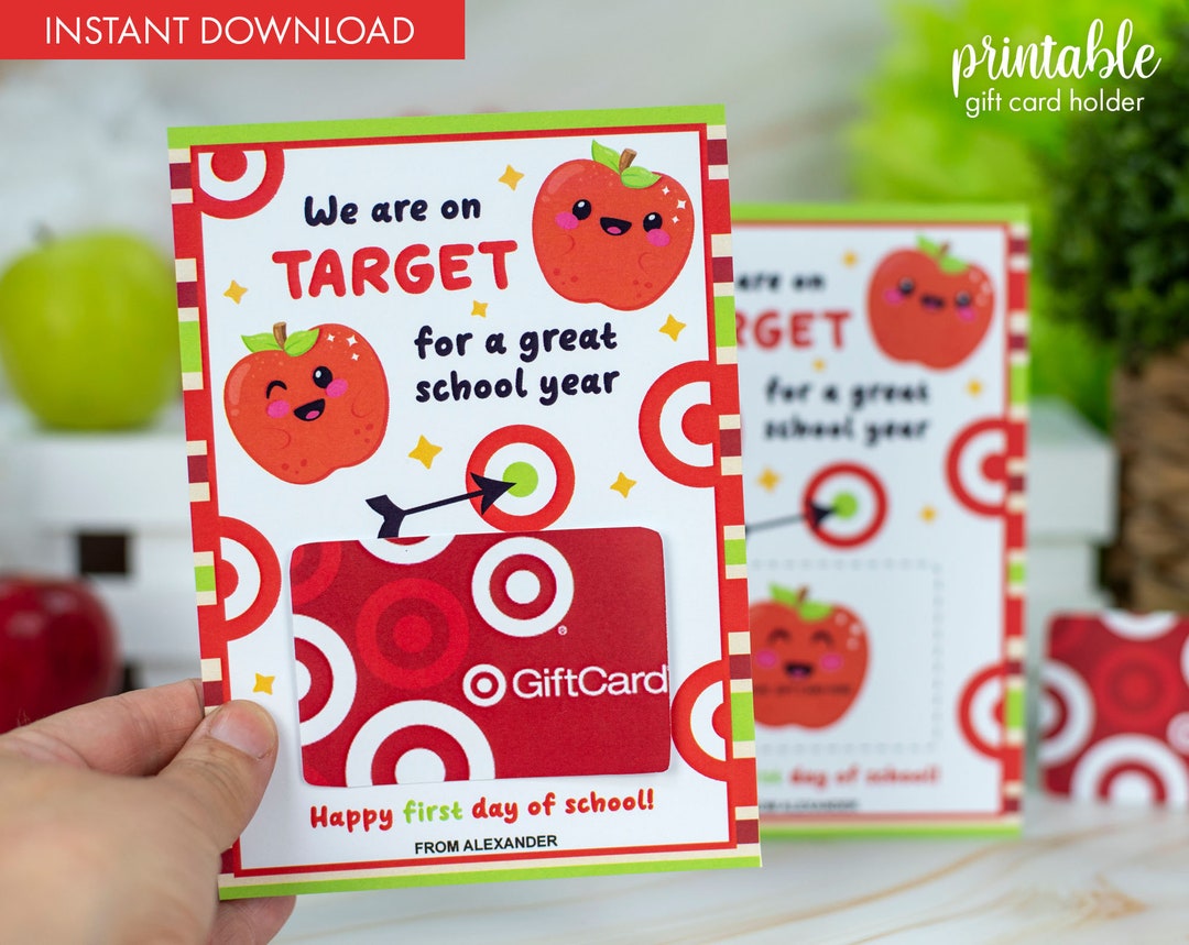 Printable Back to School Teacher Gift Card Holder - Etsy