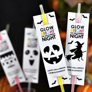 Printable Halloween Gift for Kids Glow Stick Holder | Non-candy ...