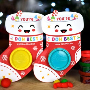Christmas Play Dough Holders | Printable Holiday Class Gifts | 8 ...