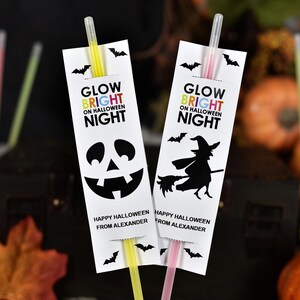 Printable Halloween Gift for Kids Glow Stick Holder | Non-candy ...