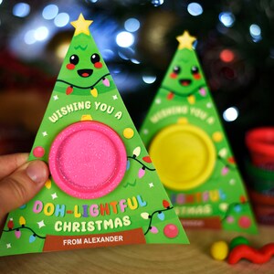 Christmas Tree Play Dough Holder | Printable Holiday Class Gifts | Non ...
