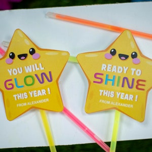 Printable Star Glow Stick Tags: Teacher Student Gift (PDF) - Etsy