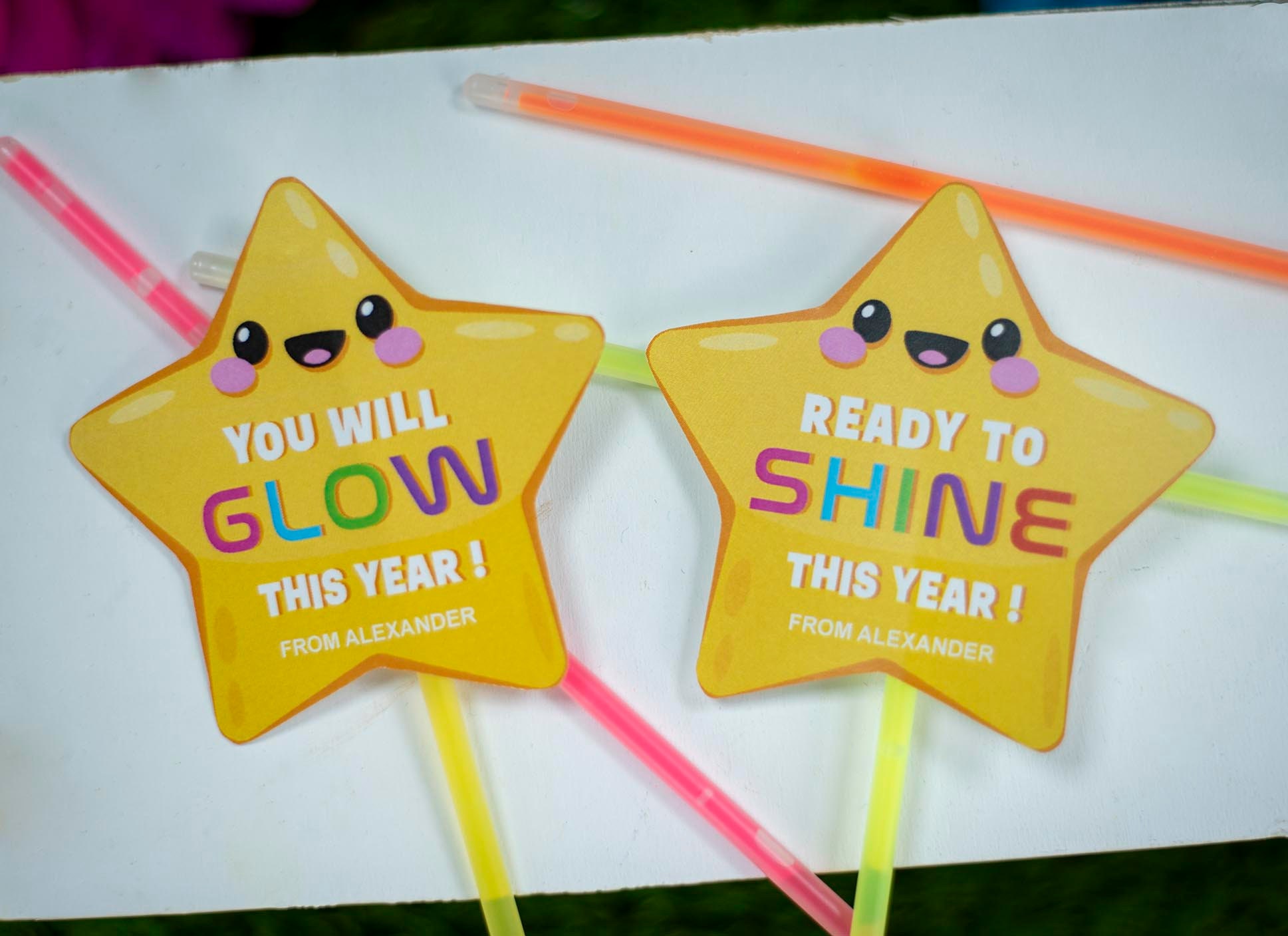 Printable Star Glow Stick Tags: Teacher Student Gift (PDF) - Etsy