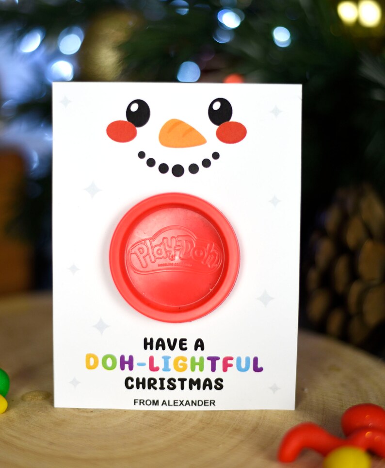 Play Dough Christmas Snowman Gift Card | Printable Class Holiday Gifts ...
