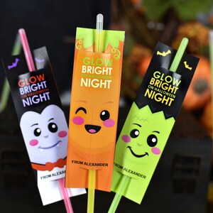 Printable Halloween Glow Stick Holder: Kids Classroom Favor (PDF) - Etsy