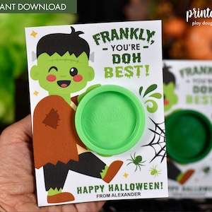 Printable Halloween Play Dough Holders | Frankenstein Design | Non ...