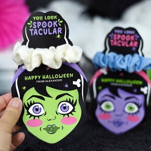 Printable Witch Scrunchie Holder: Halloween Classmate Gift (digital ...