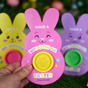 Easter Bunny Play Dough Gift Card: Printable Classroom Favor (PDF) - Etsy