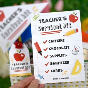 Printable Teacher Survival Kit | Teacher Appreciation Week Present ...