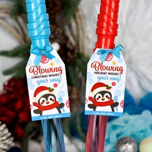 Printable Christmas Bubbles Gift Tag: 6 Designs Classroom Gift (PDF) - Etsy