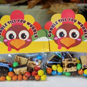Printable Turkey Candy Bag Topper: Thanksgiving Favor (PDF) - Etsy