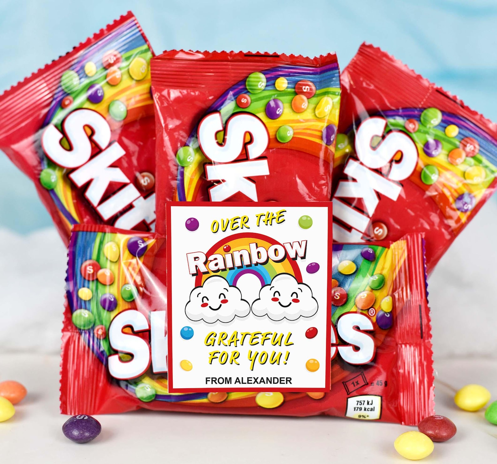 Rainbow Candy Gram Gift Tag: Teacher, Nurse, Employee Thanks (digital ...