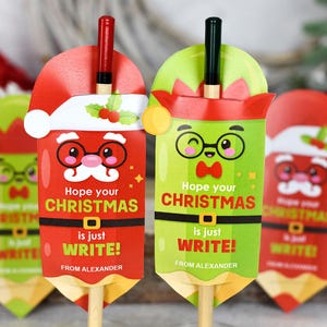 Printable Christmas Pencil Holder: Classroom Gift (PDF) - Etsy