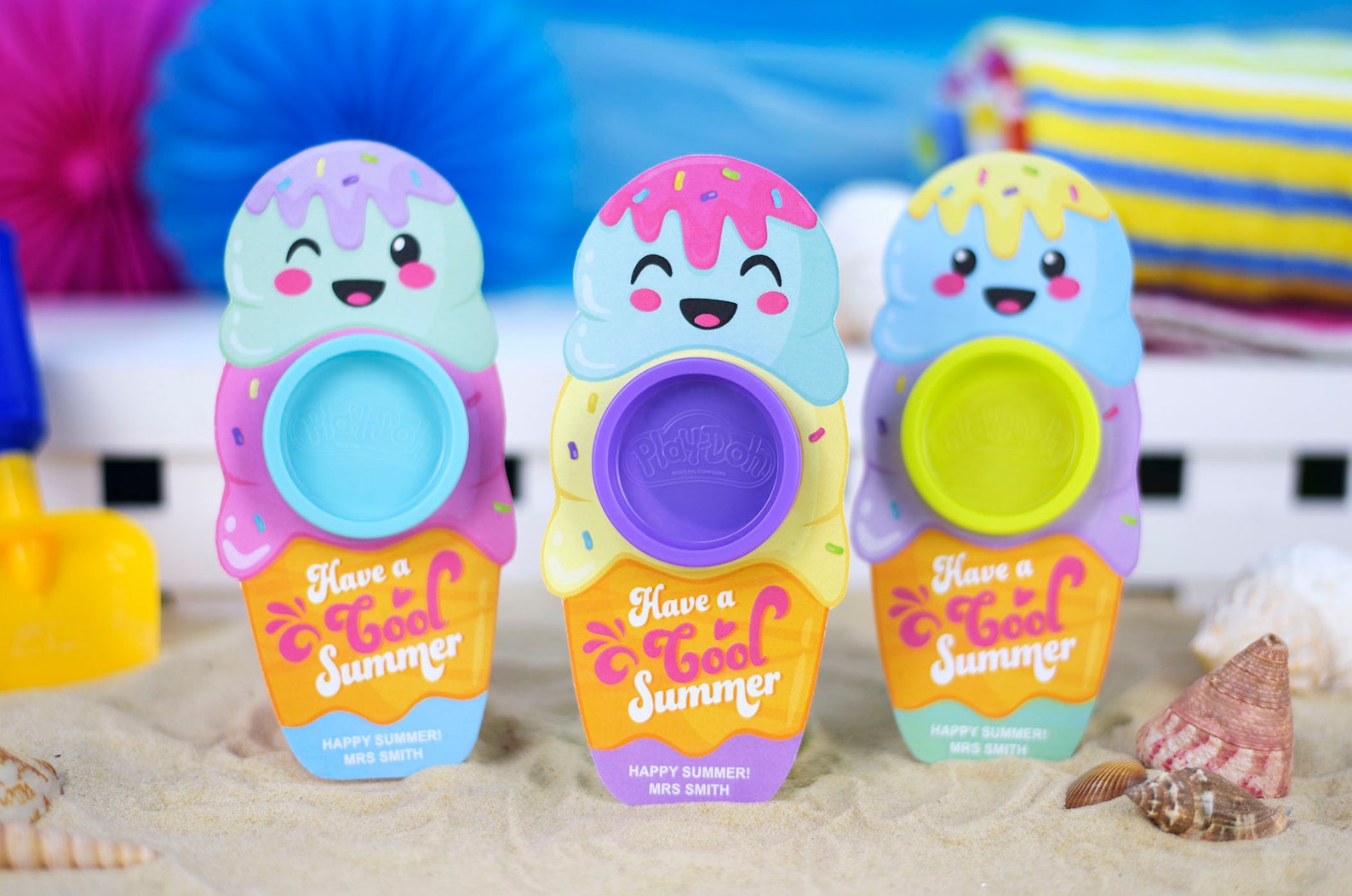 Printable Personalised Play Dough Holder | End of Term Gift | Teacher ...