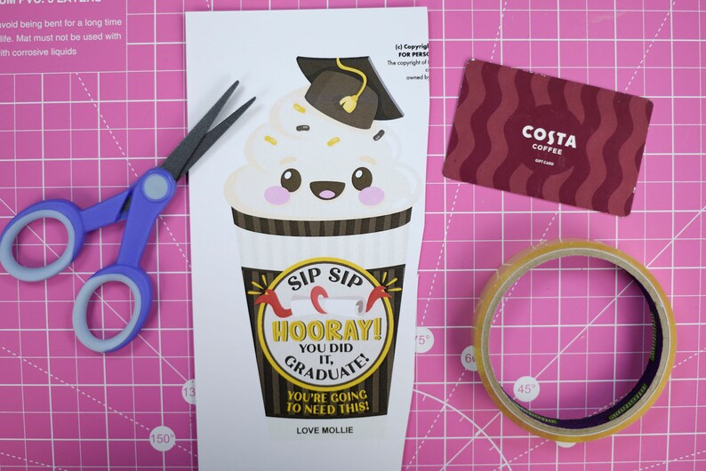 Printable Graduation Coffee Card Holder | Coffee Card Holder Graduation ...