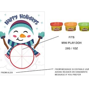 Play Dough Christmas Gift Card | Printable Class Holiday Gifts Non ...