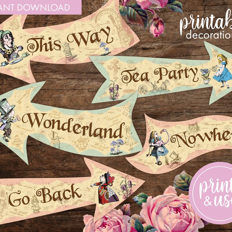Alice in Wonderland Signs - Etsy