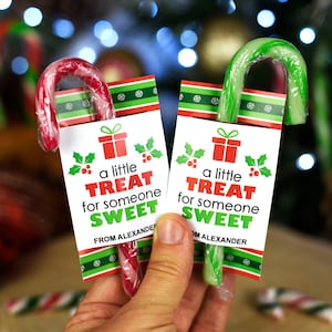 Printable Christmas Candy Cane Holder: Classroom Gift Tag (PDF) - Etsy