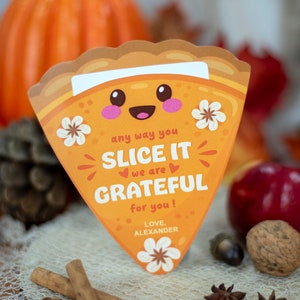 Printable Pumpkin Pie Gift Card Holder: Thanksgiving Appreciation (PDF ...