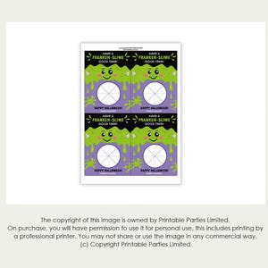 Printable Halloween Slime Holder | Halloween Gift Tag for Kids ...