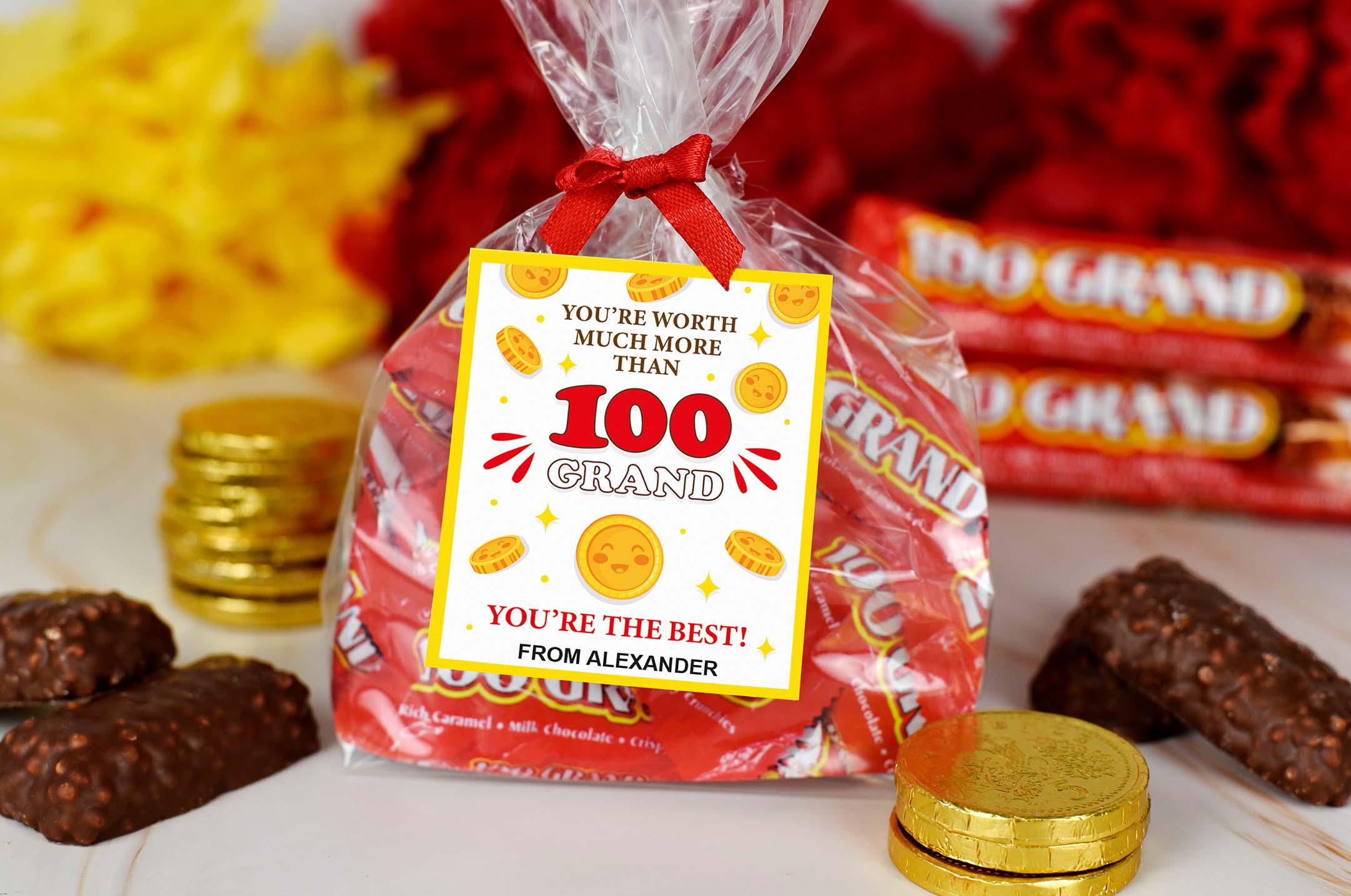 Printable Candy Gram Gift Tag: Teacher, Nurse, Employee Thanks (PDF) - Etsy