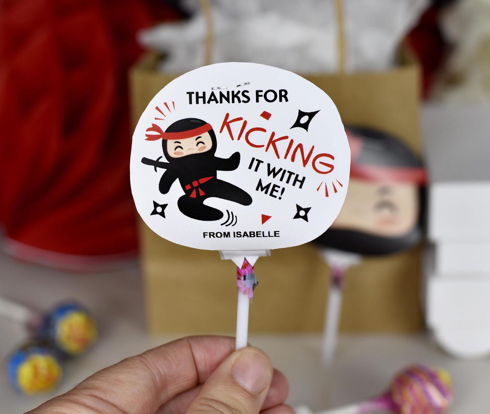 Printable Ninja Lollipop Wrappers: Birthday Party Favors (PDF) - Etsy